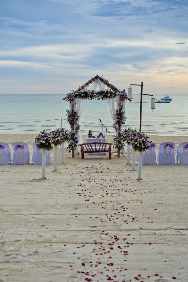 Beautiful Wedding Set Up. the Wedding Ceremony in the Tropics Stock ...