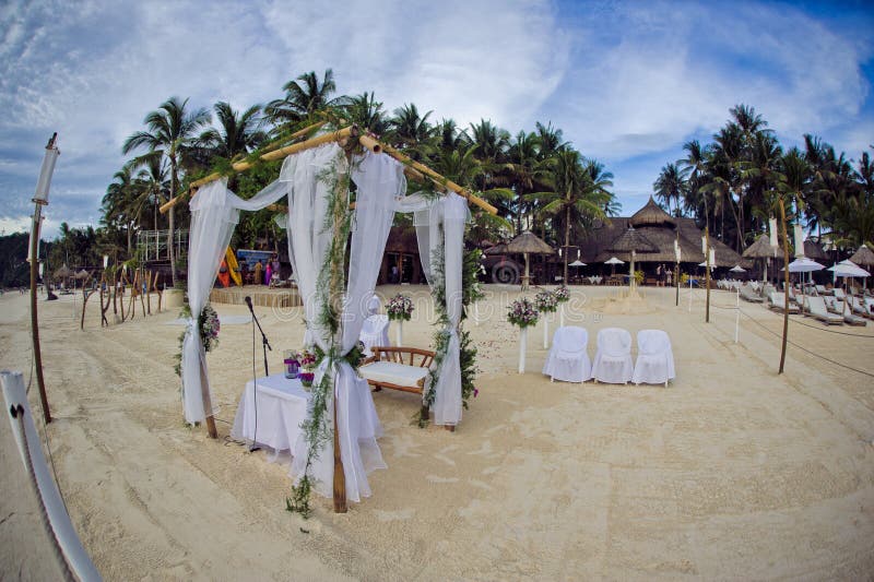 Beautiful Wedding Set Up. the Wedding Ceremony in the Tropics Stock ...