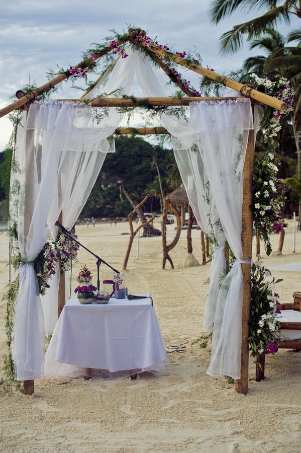 Beautiful Wedding Set Up. the Wedding Ceremony in the Tropics Stock ...