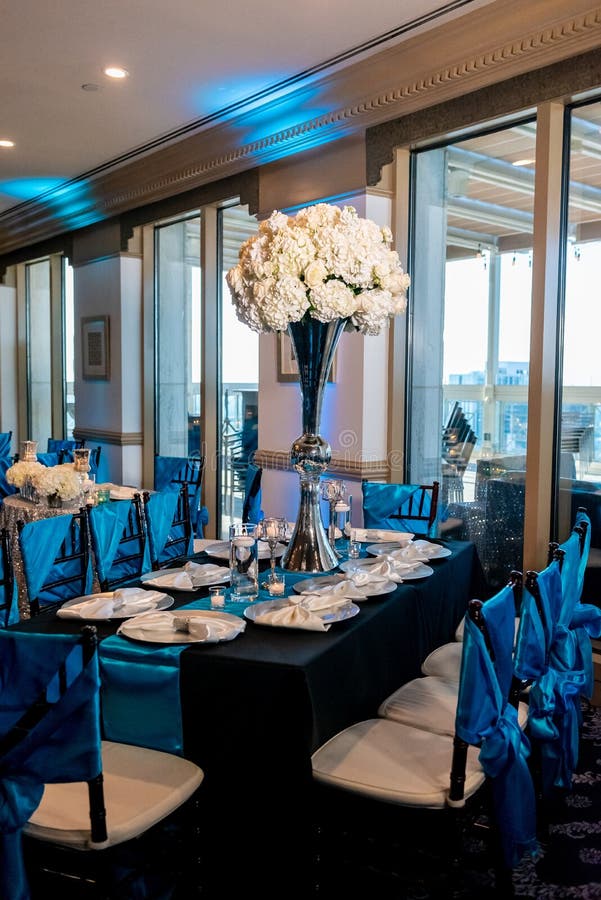 Beautiful Wedding Table Setup with Floral Decorations and Fancy ...