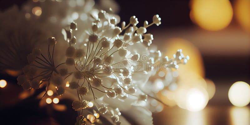 Beautiful Wedding White Bouquet. Banner, AI Generated Stock ...