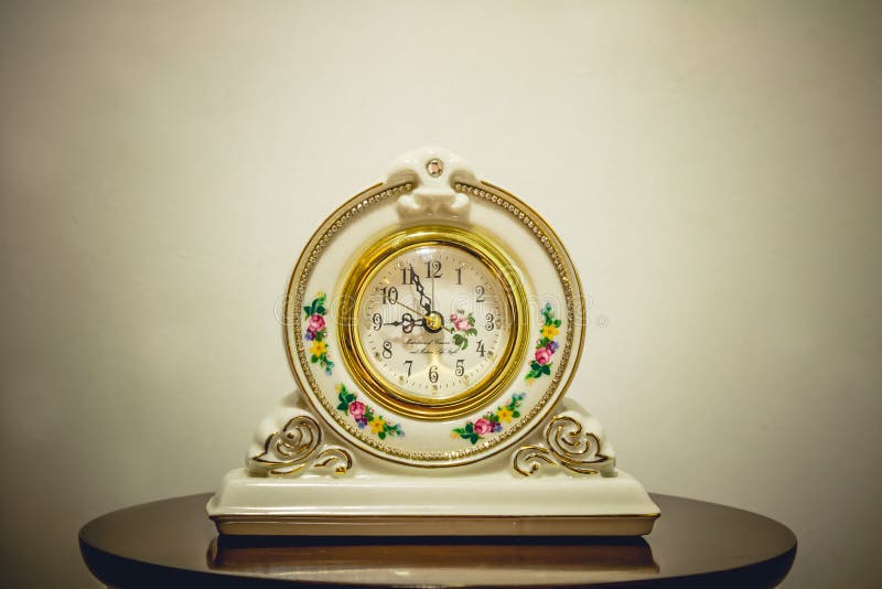 Beautiful white clock stock photo. Image of look, clock - 52476314