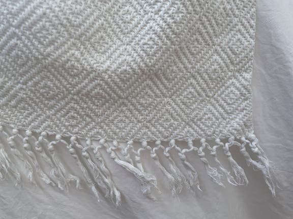 Beautiful White Fabric with Pattern. Stock Photo - Image of clothing ...