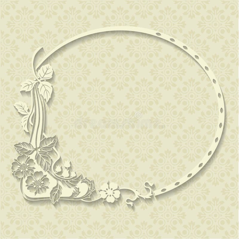 Beautiful White Floral Frame Stock Vector - Illustration of design ...