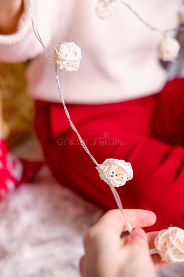 Beautiful white garland stock photo. Image of ball, jewelry - 209254748