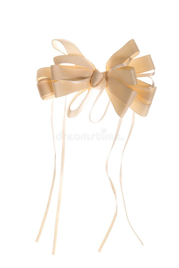 Beautiful White Gift Bow, Isolated on White Stock Image - Image of ...