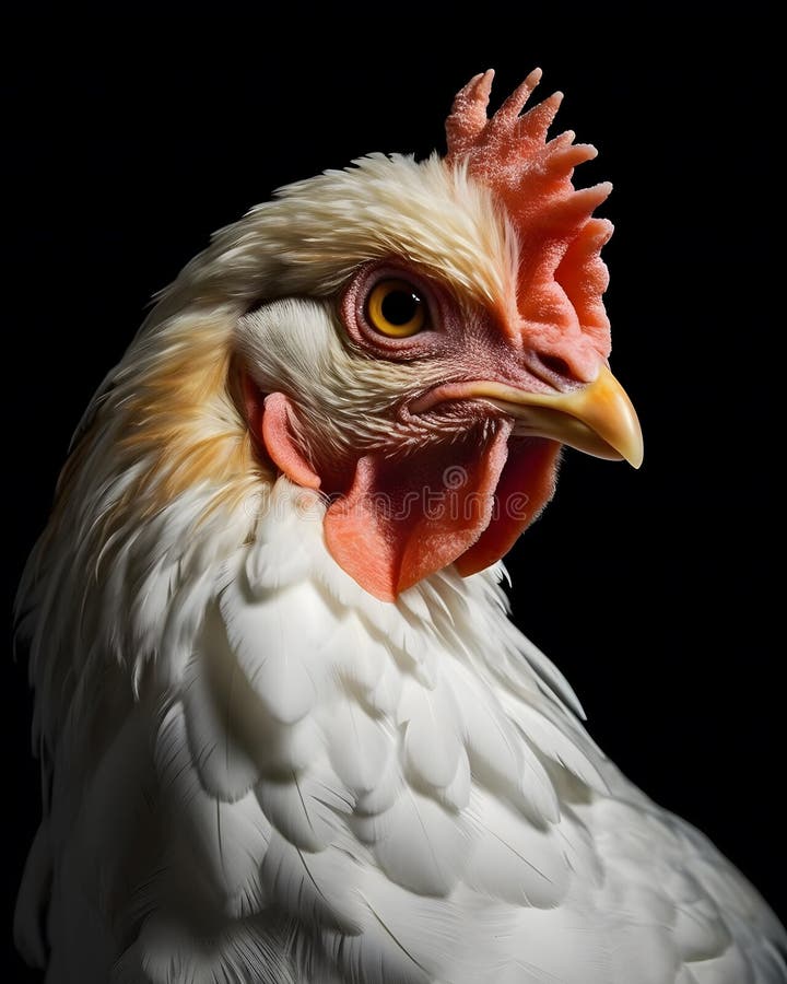 A Beautiful and White Hn in a Dynamic Portrait Stock Illustration ...