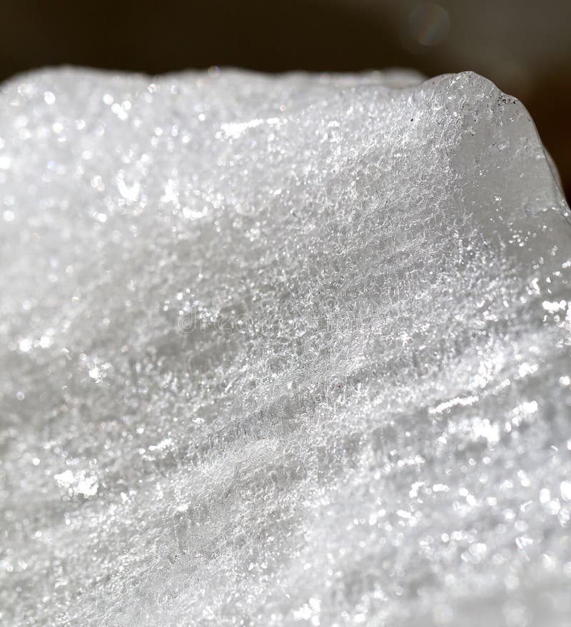 Beautiful White Ice Photographed Close Up Stock Photo - Image of ...