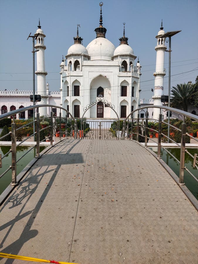 A Beautiful White Mosque at Bara Imambara in Lucknow India Editorial ...