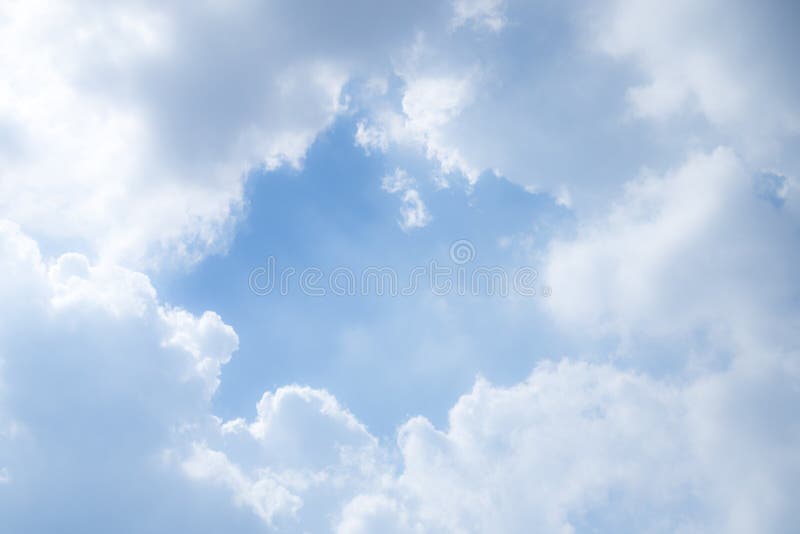 Beautiful White Nature Clouds and the Blue Sky. Stock Photo - Image of ...