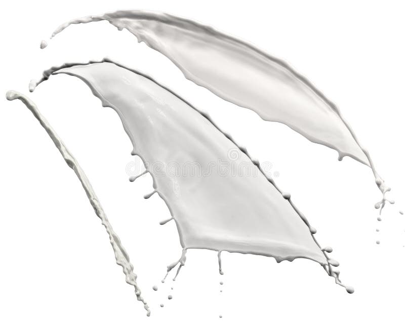 Beautiful White Paint Splash Isolated on White Background Stock ...