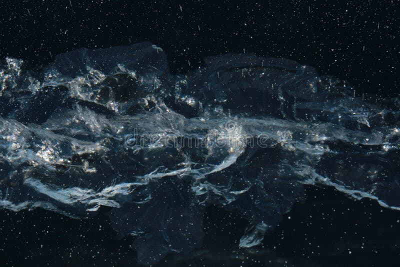 Beautiful White Patterns on Dark Blue Ice Stock Image - Image of ...