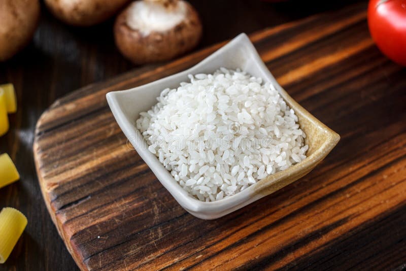 Beautiful White Rice in a White Ceramic Bowl. Stock Photo - Image of ...