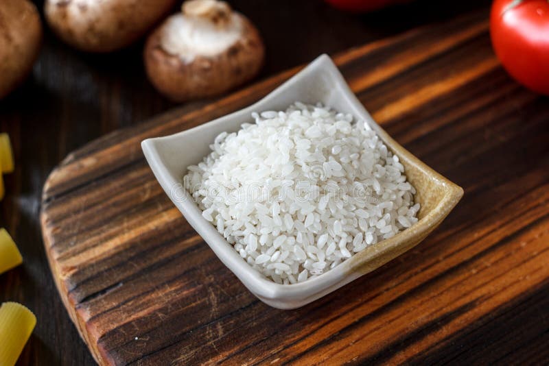 Beautiful White Rice in a White Ceramic Bowl. Stock Photo - Image of ...