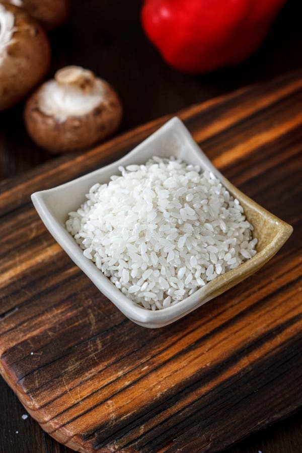 Beautiful White Rice in a White Ceramic Bowl. Stock Image - Image of ...