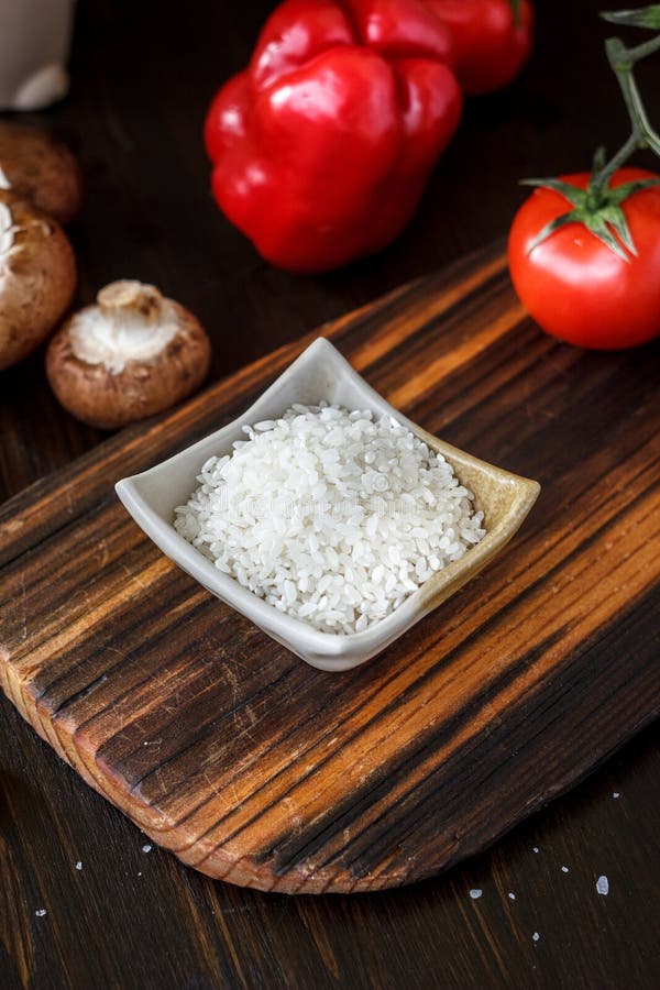 Beautiful White Rice in a White Ceramic Bowl. Stock Image - Image of ...