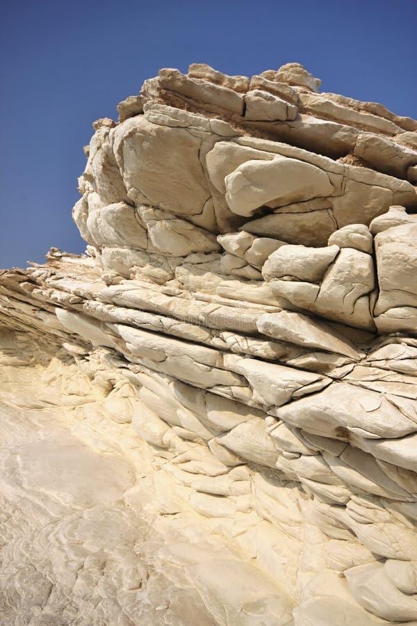 Beautiful White Rock Formations on the Cypriot Coast Stock Image ...