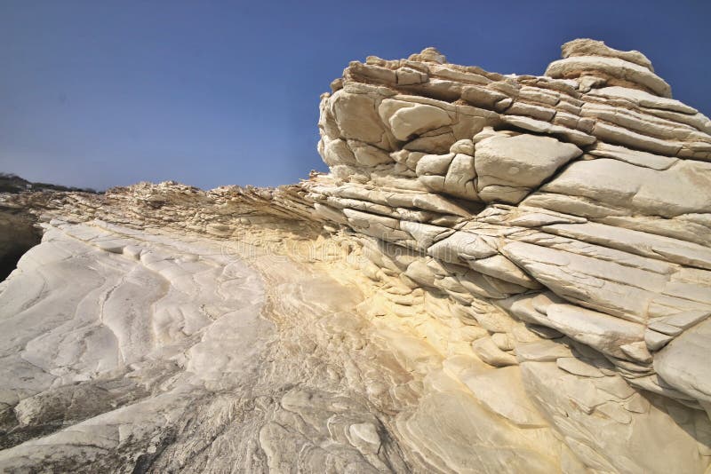 Beautiful White Rock Formations on the Cypriot Coast Stock Image ...