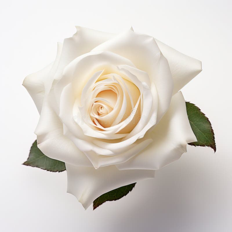 A Beautiful White Rose before White Background Stock Illustration ...