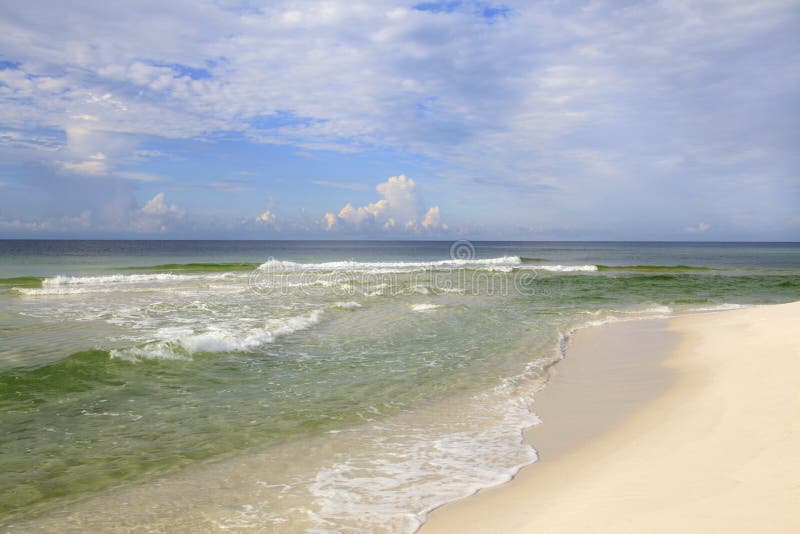 Beautiful White Sand Beach and Emerald Water of Florida Stock Photo ...