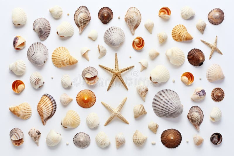 Beautiful White Shells: Eye-Catching Decor for Any Home Stock Image ...