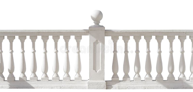 Beautiful White Stone Fence on White Stock Photo - Image of classic ...