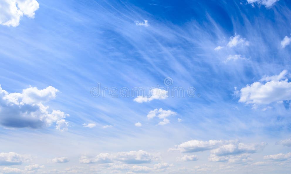 Beautiful White Summer Clouds in the Deep Blue Sky Stock Image - Image ...