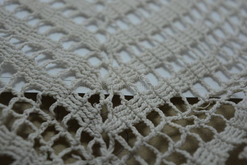 Beautiful White Thread Netting, Macrame Thread Stock Image - Image of ...