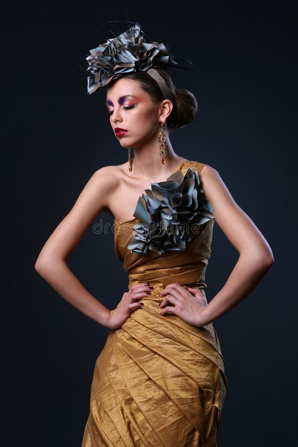 Beautiful White Woman In Diva Image Stock Image - Image of face, model ...