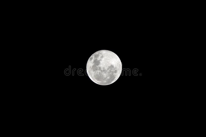 Beautiful Wide Shot of a Full Moon in a Night Sky Stock Photo - Image ...