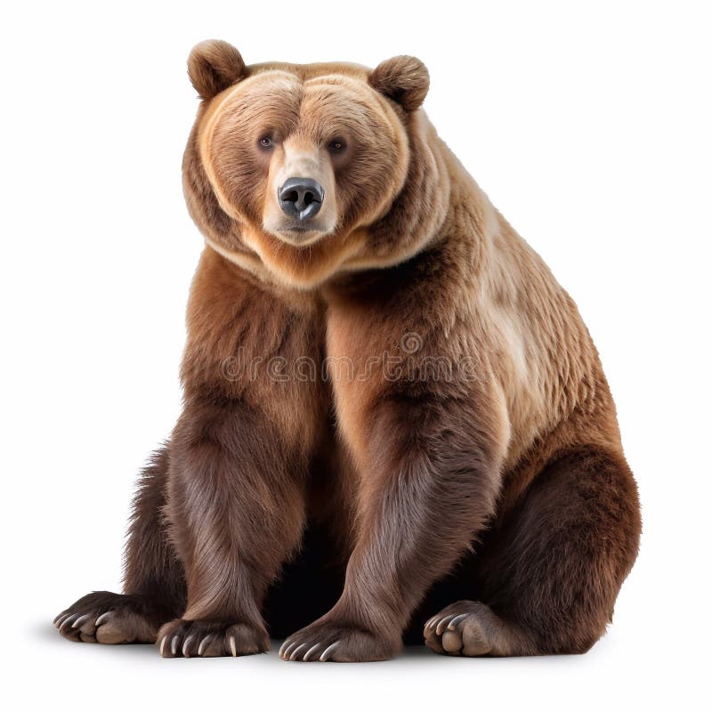 Beautiful Wild Beast Bear Looking Forward is Shown in Full Length, Ai ...