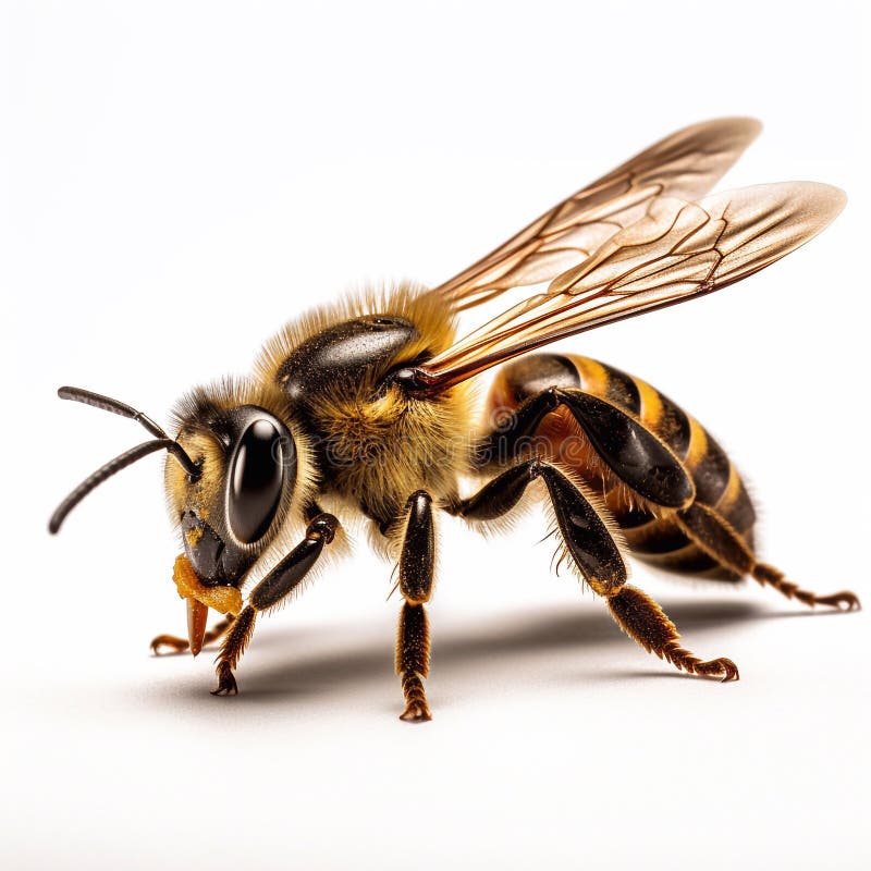 Beautiful Wild Beast Bee Looking Forward is Shown in Full Length, Ai ...