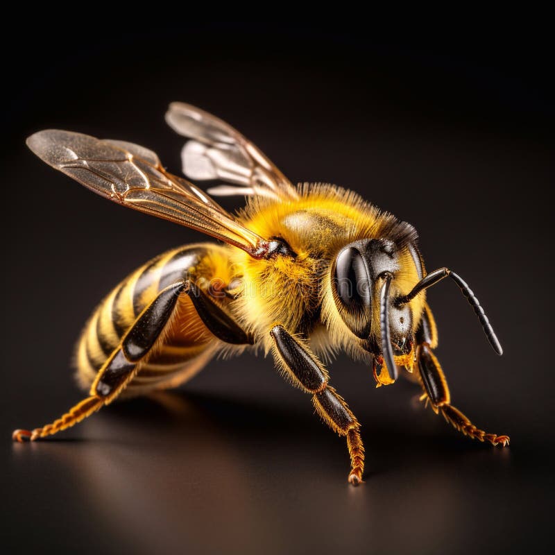 Beautiful Wild Beast Bee Looking Forward is Shown in Full Length, Ai ...