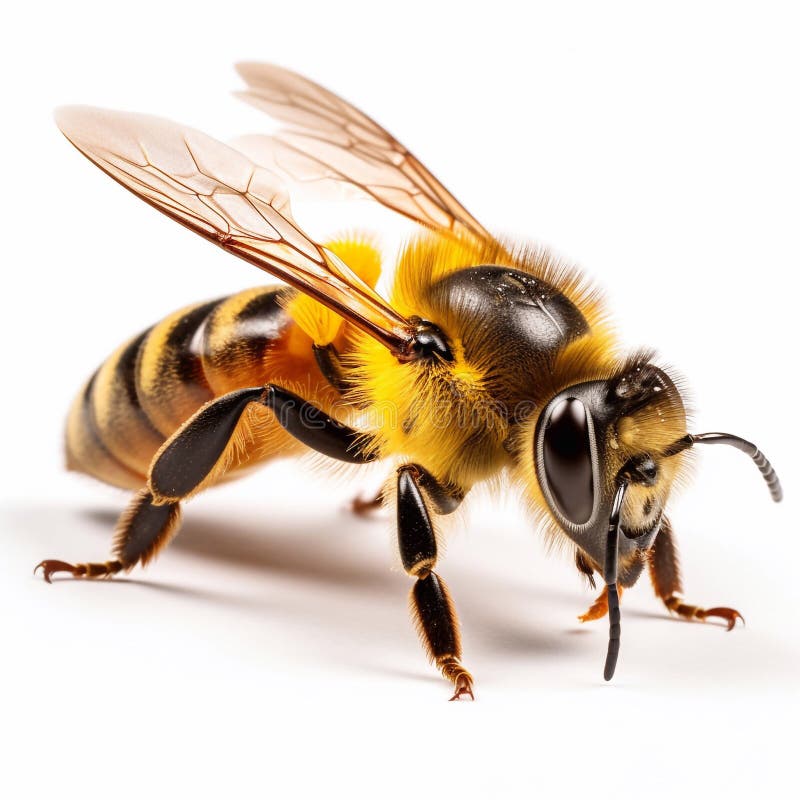 Beautiful Wild Beast Bee Looking Forward is Shown in Full Length, Ai ...