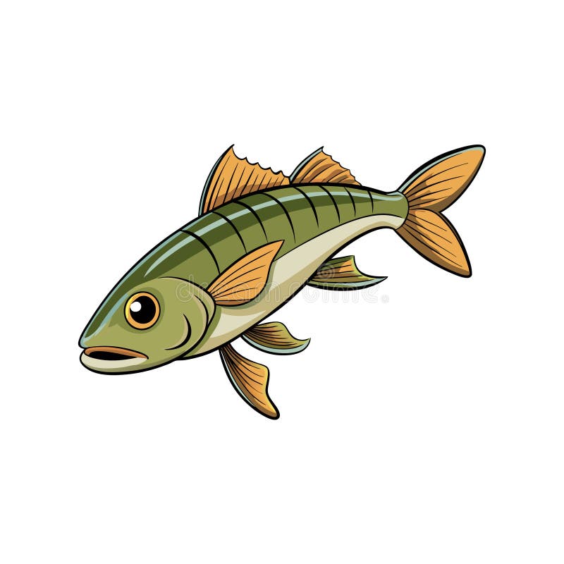 Beautiful Willow Fish Illustration in Realistic Colors Stock Image ...