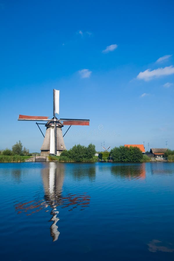 Beautiful Windmill Landscape Stock Image - Image of history, culture ...
