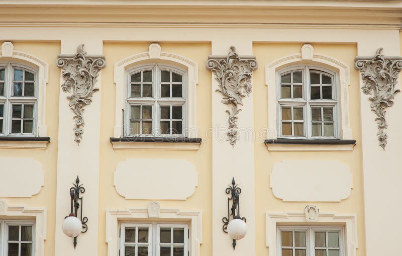 Beautiful Window in the Old Building in Lvov Stock Photo - Image of ...