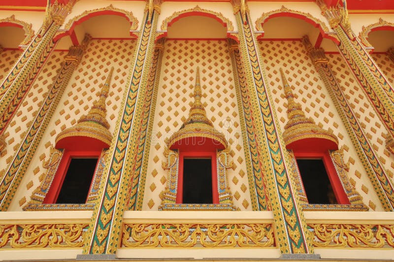 Beautiful Window of Thai Temple Stock Photo - Image of thai ...