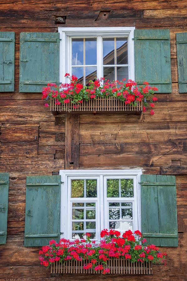 Colorful Decoration on the Windows. Rural Window Frame Editorial Stock ...