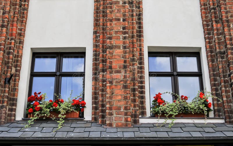 Beautiful windows stock photo. Image of wood, construction - 112150684