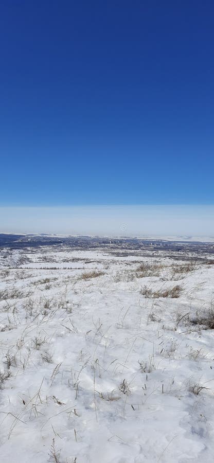Winter clear sky stock image. Image of plain, tundra - 244085061