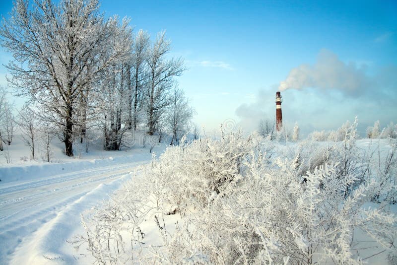Air pollution stock photo. Image of bare, copy, frost - 28771788