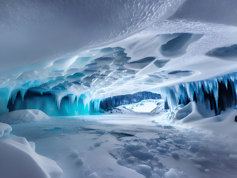 Beautiful Winter Landscape with Snow, Ai Generated Stock Illustration ...