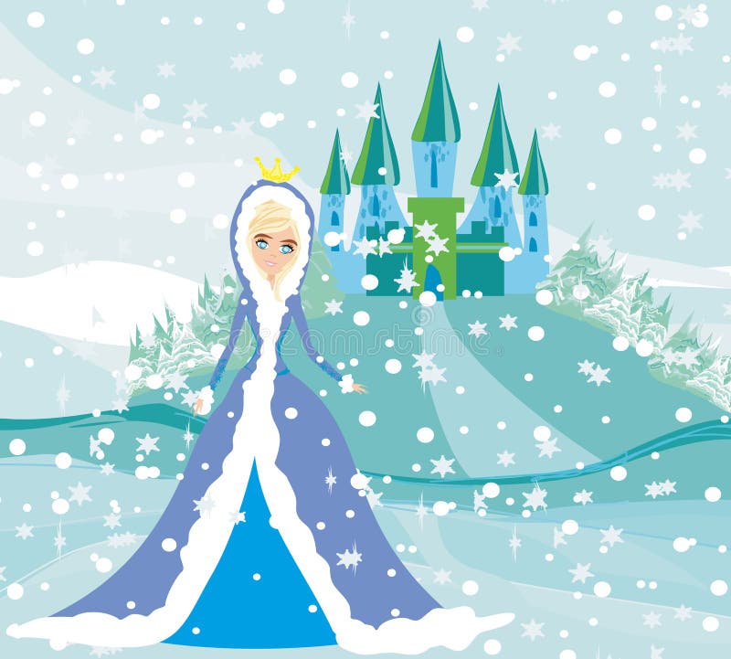 Beautiful winter princess stock vector. Illustration of human - 132728033