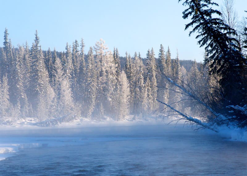 Beautiful Winter Sunset on the River in Russia Stock Photo - Image of ...