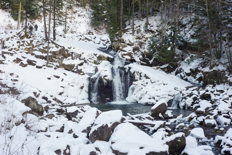Beautiful winter waterfall stock image. Image of river - 49067855