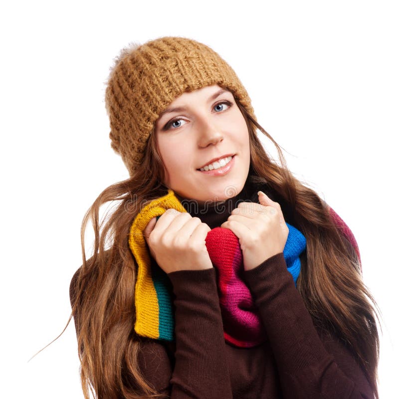 Beautiful Winter Woman stock photo. Image of closeup - 37755568