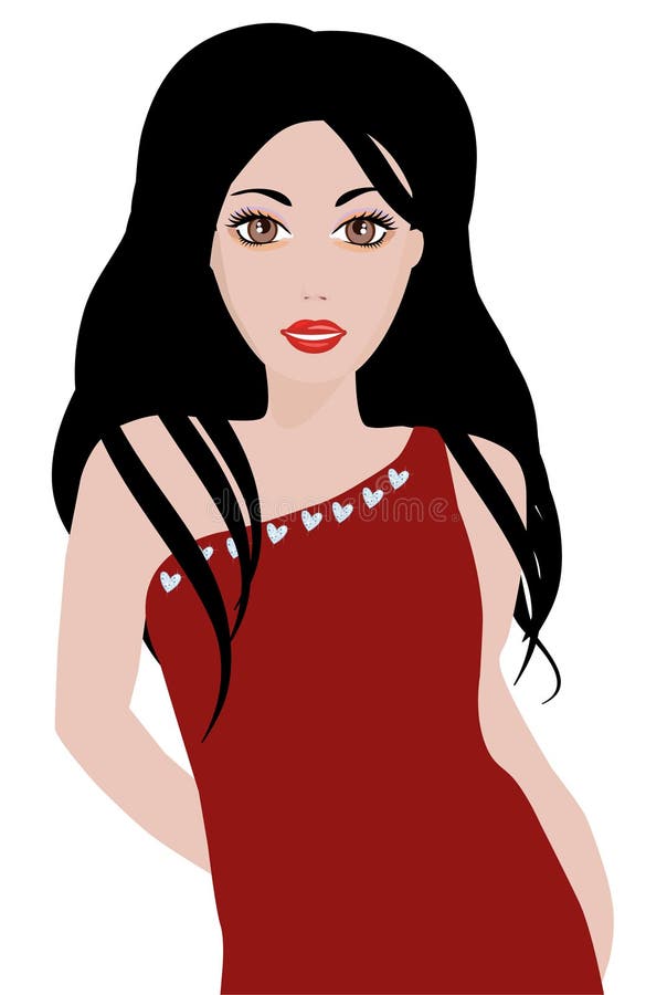 Beautiful woman stock vector. Illustration of cool, blossom - 20385692