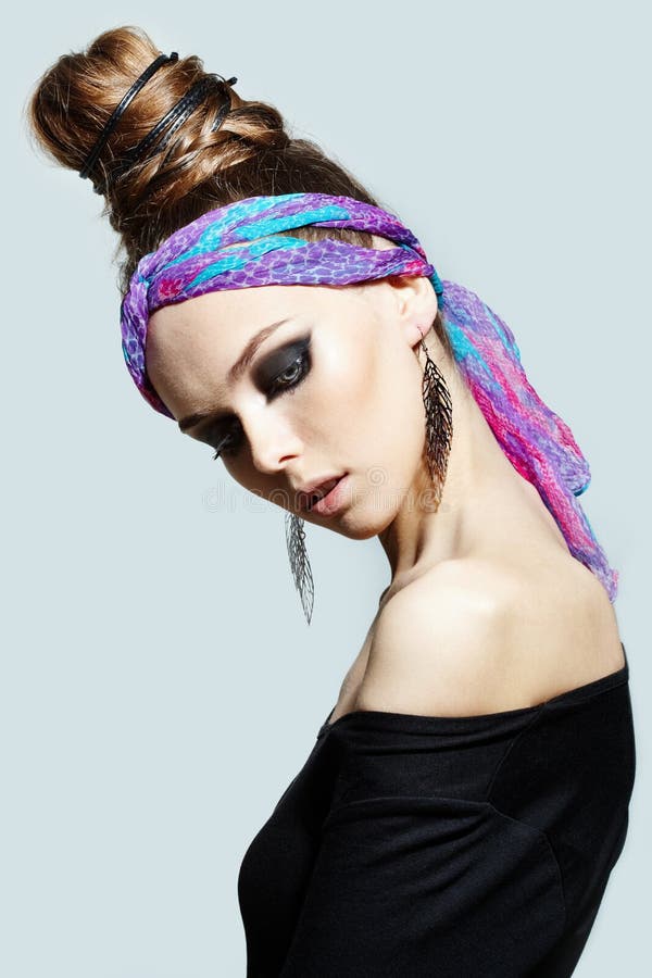 Fashion Woman Mod, Dreads Glamour Hairstyle Stock Image - Image of ...