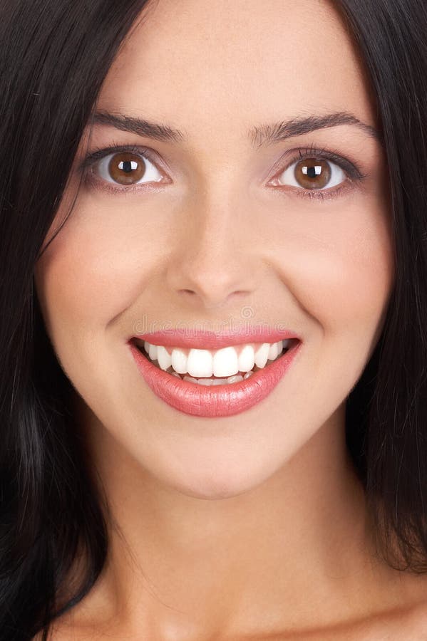 Woman stock photo. Image of beautiful, laughing, lips - 4381204